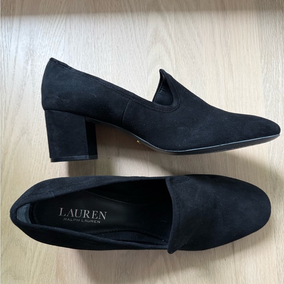 Lauren Ralph Lauren | Shoes | Lauren Ralph Lauren Suede Black Lofters ...